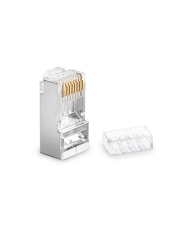 Cat6 RJ45 Shielded (STP) Modular Plug with Loading Bar for Stranded ...